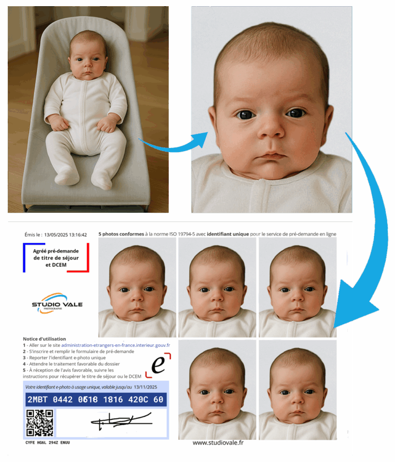 Photo d'identité en ligne – Conforme ANTS & ePhoto | Studio Vale
