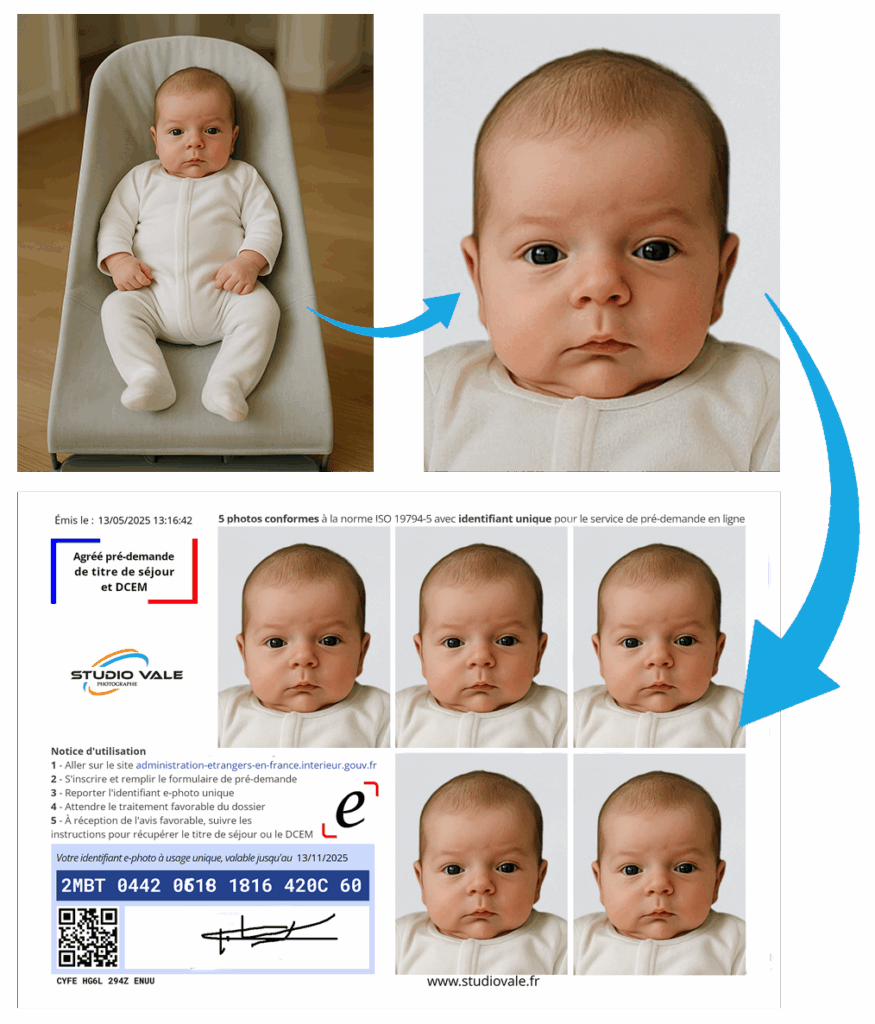 Photo d'identité en ligne – Conforme ANTS & ePhoto | Studio Vale
